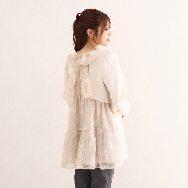 ローズティアラ（Rose Tiara）/ミリオラメントダブルエアー切替カットソー