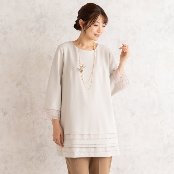 ローズティアラ（Rose Tiara）/オーガンジー刺繍レースチュニック