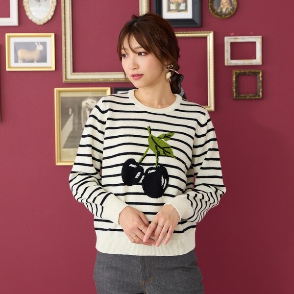 ローズティアラ（Rose Tiara）/チェリーボーダーニット