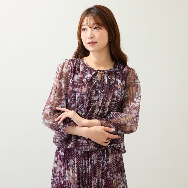 ローズティアラ（Rose Tiara）/【人気デザイン】【手洗いOK】バルーンヘムブラウス