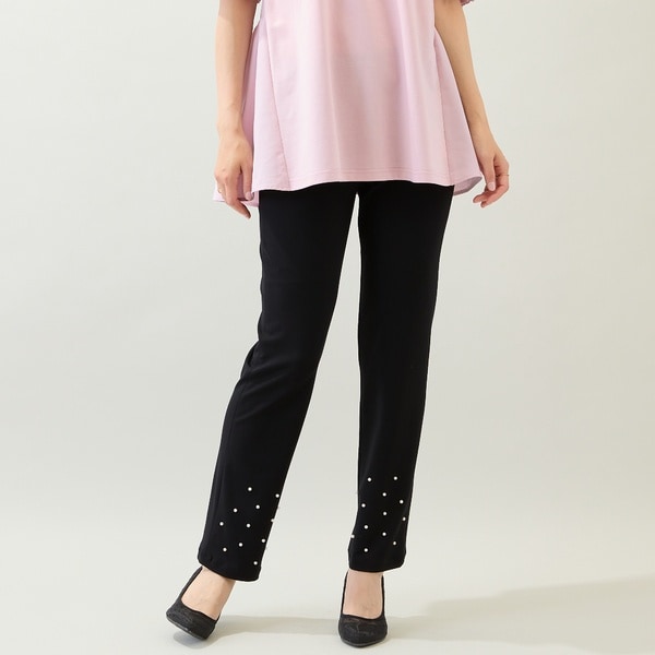 ローズティアラ（Rose Tiara）/【定番人気/手洗いOK】パールスタッズレギンスパンツ