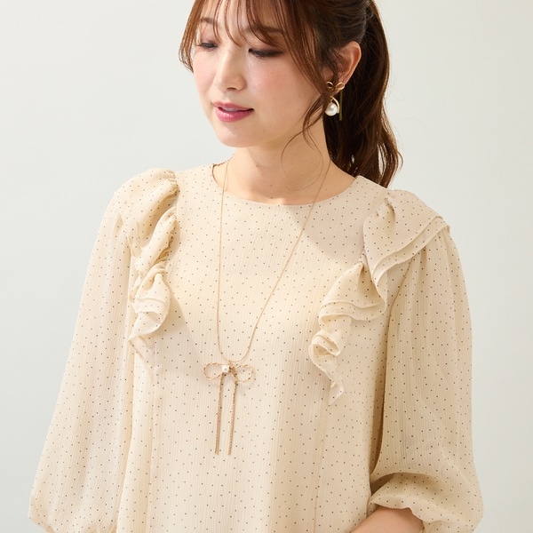 ローズティアラ（Rose Tiara）/【手洗いOK】楊柳フリルブラウス
