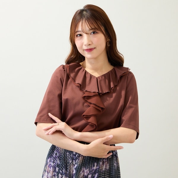 ローズティアラ（Rose Tiara）/【接触冷感/綿100/手洗いOK】フリルカットソー