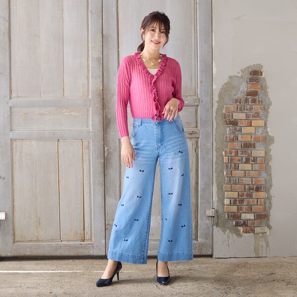 ローズティアラ（Rose Tiara）/クロップドフリルニットカーディガン