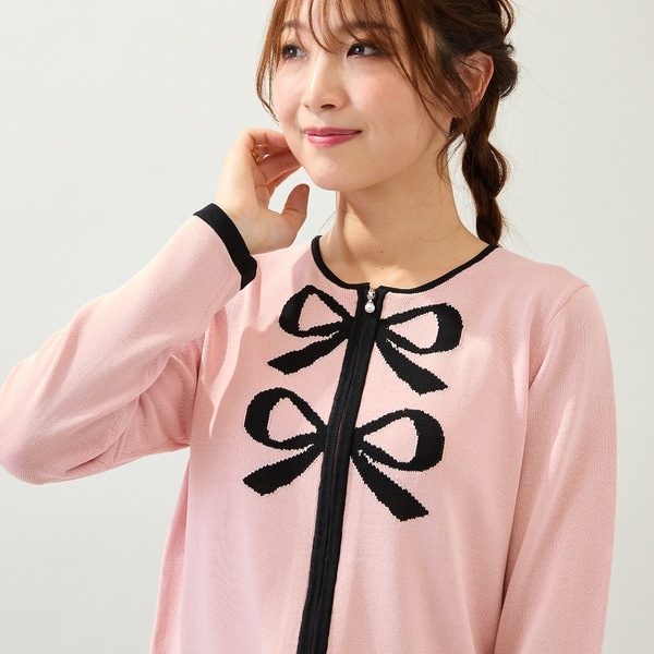 ローズティアラ（Rose Tiara）/【人気再登場】リボンカーディガン