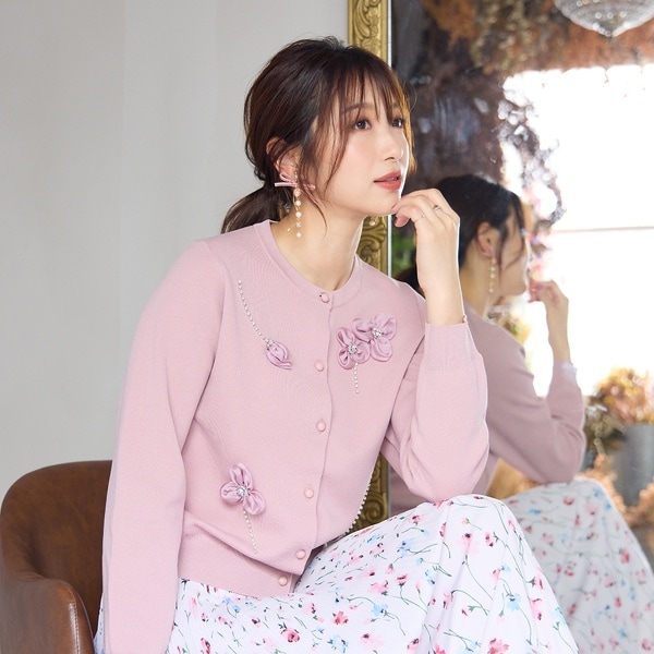 ローズティアラ（Rose Tiara）/フラワーモチーフモチーフニット