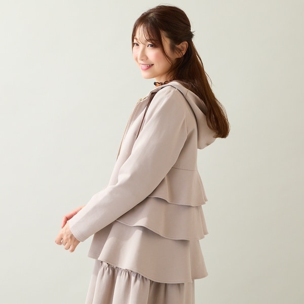 ローズティアラ（Rose Tiara）/ダンボールニットフリルパーカー