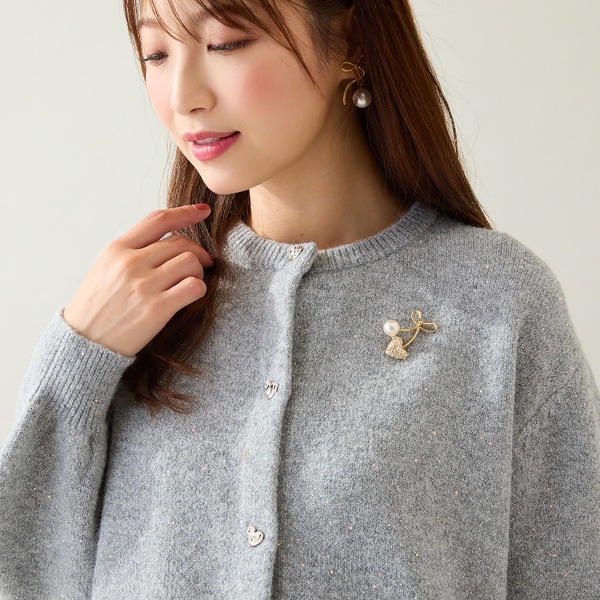 ローズティアラ（Rose Tiara）/ハートボタンニットカーディガン