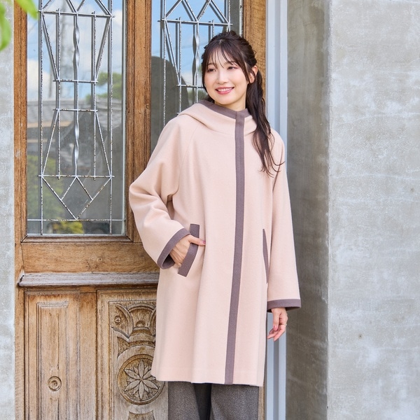 ローズティアラ（Rose Tiara）/フード付き配色切替えコート