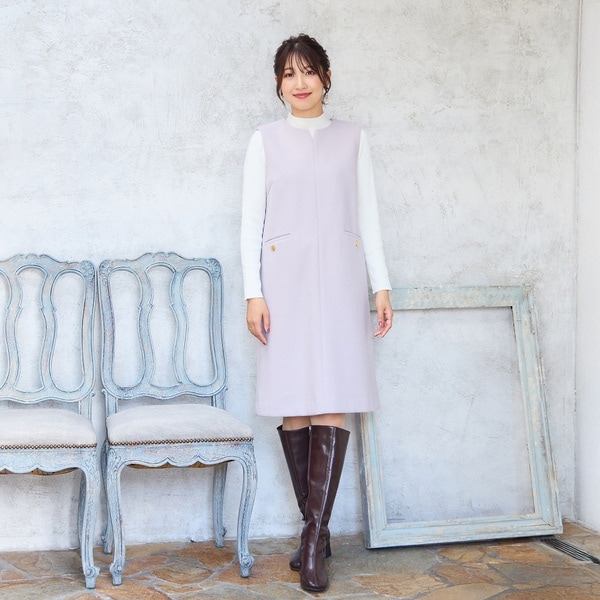 ローズティアラ（Rose Tiara）/【Set】リブニット×ジャンパースカート