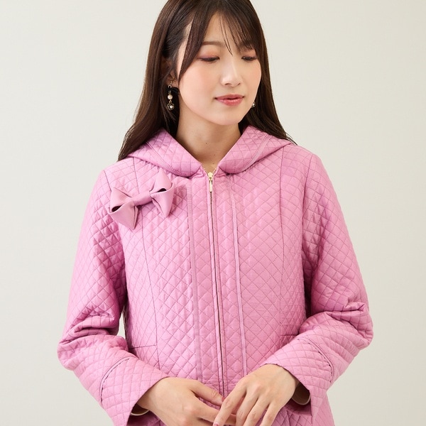 ローズティアラ（Rose Tiara）/【M−StyleLuxe監修】【リボンクリップ付】キルティングリボンコート