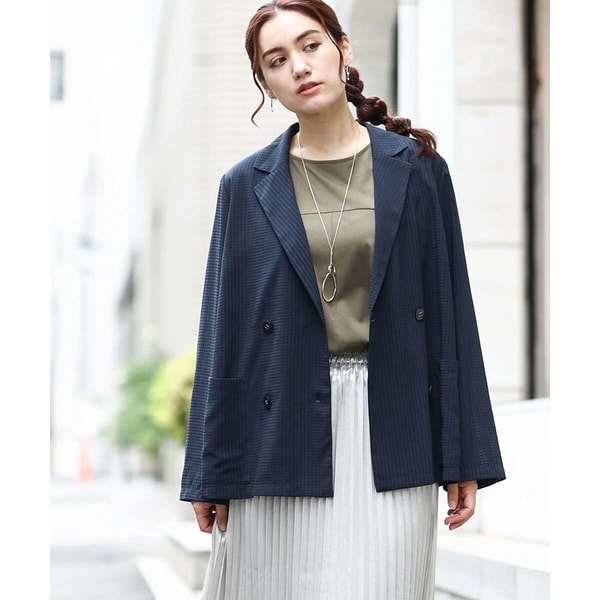 エウルキューブ（eur3）/【大きいサイズ】チェックシアージャケット