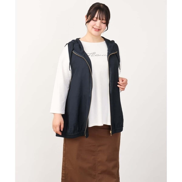 エウルキューブ（eur3）/【大きいサイズ】シアーノースリーブフーディー