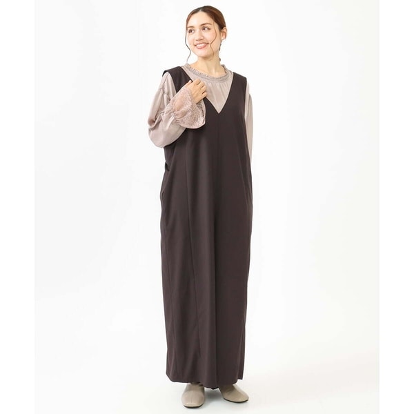 エウルキューブ（eur3）/【大きいサイズ】Vネックサロペット