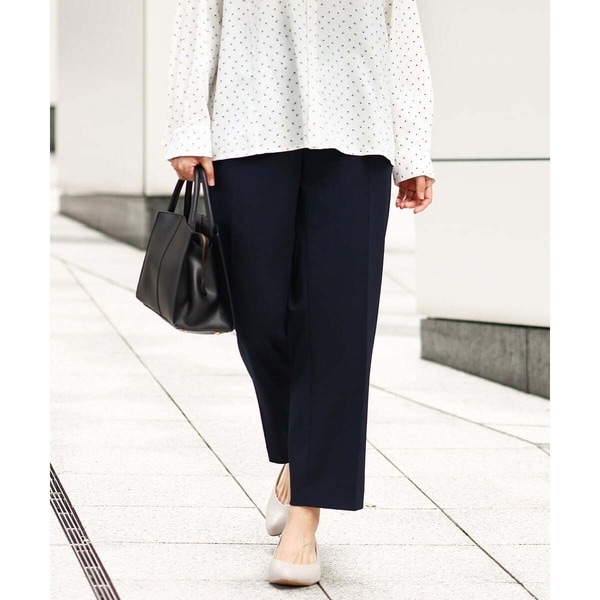 エウルキューブ（eur3）/【大きいサイズ/11号サイズあり/セットアップ対応】カットジョーゼットストレッチパンツ