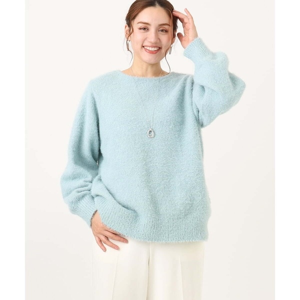 エウルキューブ（eur3）/【大きいサイズ】スパンコールシャギーニット