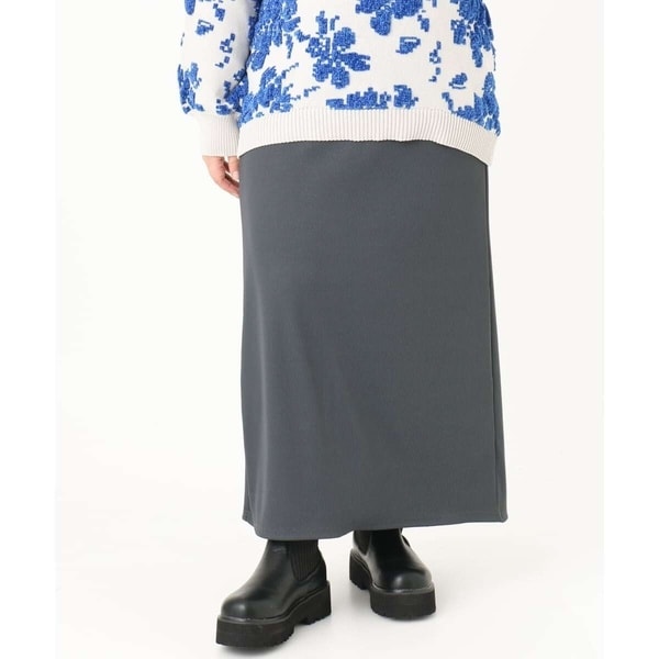 エウルキューブ（eur3）/【大きいサイズ】リブカットタイトスカート