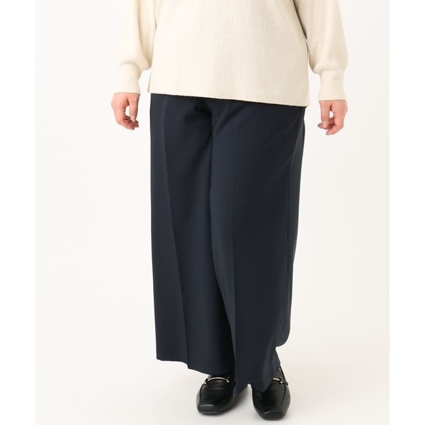 エウルキューブ（eur3）/【大きいサイズ/11号サイズあり】センタープレスワイドパンツ