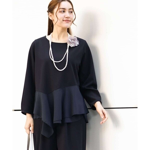 エウルキューブ（eur3）/【大きいサイズ】カットジョーゼットイレヘムトップス