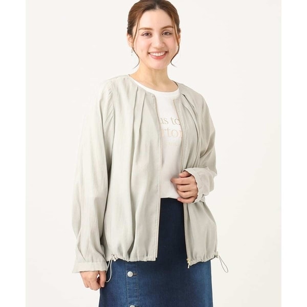 エウルキューブ（eur3）/【大きいサイズ】バックペプラムブルゾン