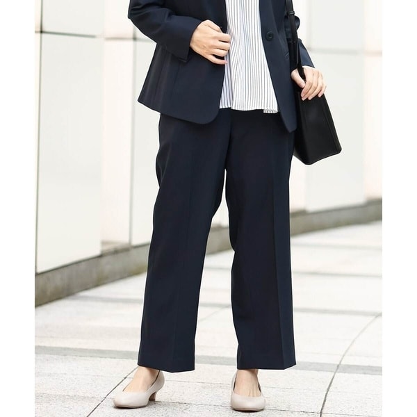 エウルキューブ（eur3）/大きいサイズ/11号サイズあり/セットアップ対応】洗えるセンタープレスワイドストレートパンツ