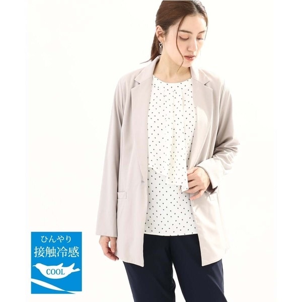 エウルキューブ（eur3）/【大きいサイズ/11号サイズあり/接冷感触】ストレッチカルゼテーラードジャケット