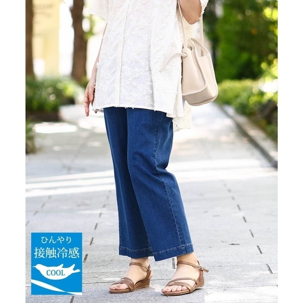 エウルキューブ（eur3）/【大きいサイズ/接触冷感】ストレッチストレートデニム