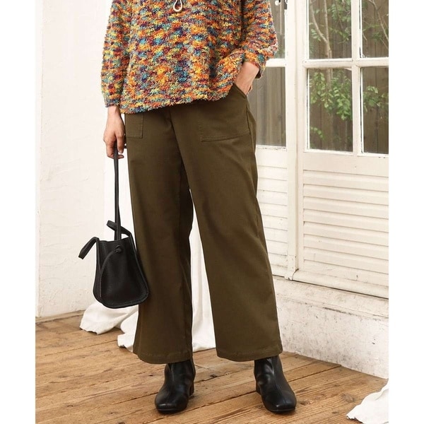 エウルキューブ（eur3）/【大きいサイズ】ストレッチベイカーパンツ