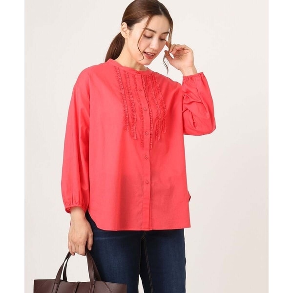 エウルキューブ（eur3）/【大きいサイズ】コットンフリルブラウス