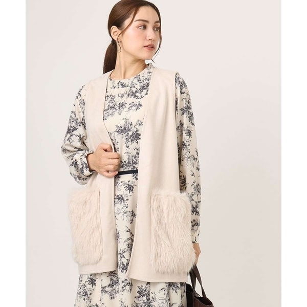 エウルキューブ（eur3）/【大きいサイズ】ファーポケットベスト