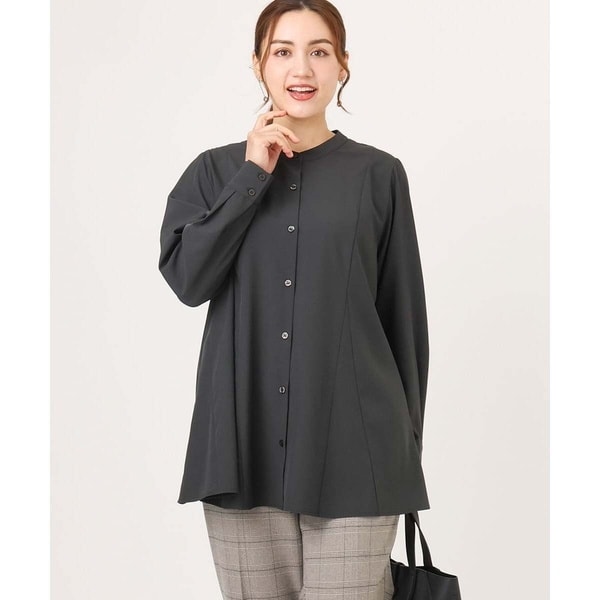 エウルキューブ（eur3）/【大きいサイズ】バンドカラーブラウス