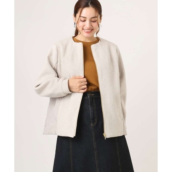 エウルキューブ（eur3）/【大きいサイズ】キルティングコンビブルゾン