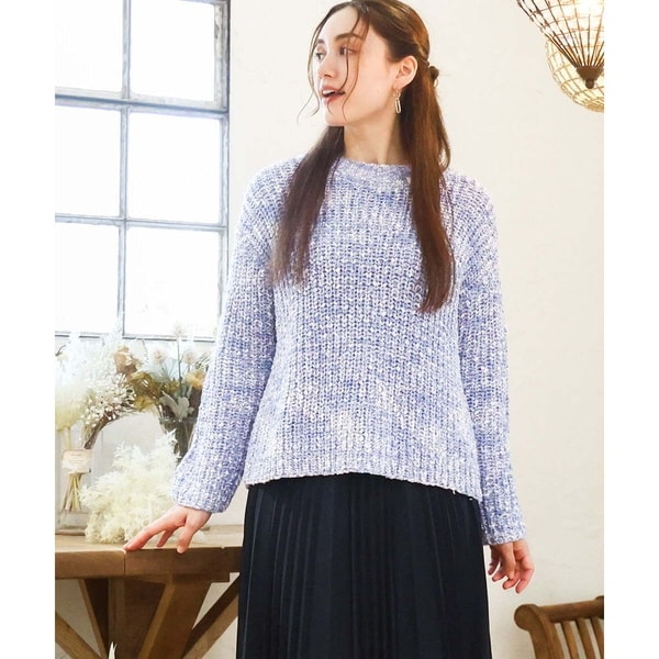 エウルキューブ（eur3）/【大きいサイズ】ミックスカラーラメニット