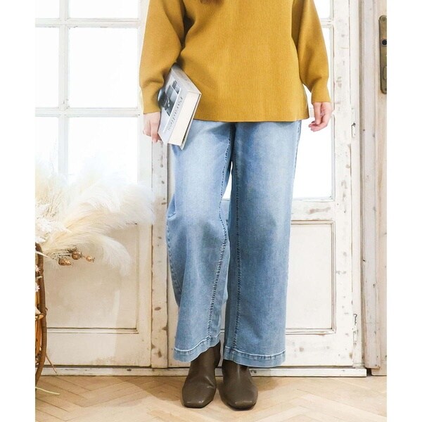 エウルキューブ（eur3）/【大きいサイズ】ストレートデニムパンツ