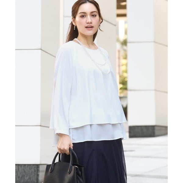 【NEW】エウルキューブ（eur3）/【大きいサイズ/11号サイズあり】2WAYブラウス