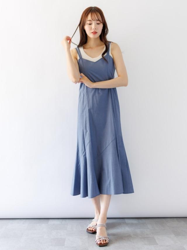 カールパークレーン（Karl Park Lane）/シャンブレーキャミワンピース