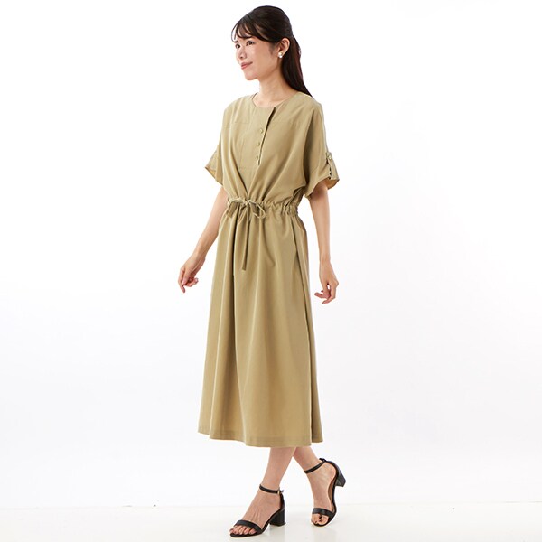 カールパークレーン（Karl Park Lane）/ピーチポプリン ドローストリングワンピ