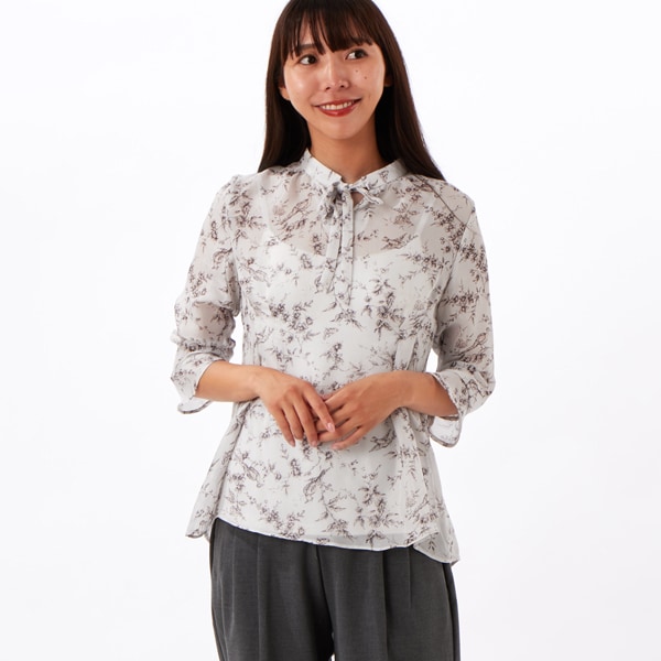 カールパークレーン（Karl Park Lane）/プリントボウタイブラウス