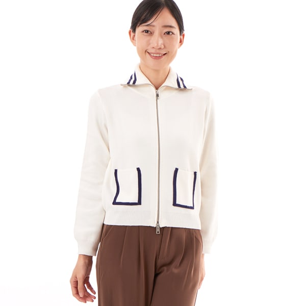 カールパークレーン（Karl Park Lane）/配色ハイネックジップアップカーデ