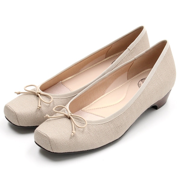 アンリーフ（unReef）/スクエアトゥリボンモチーフパンプス