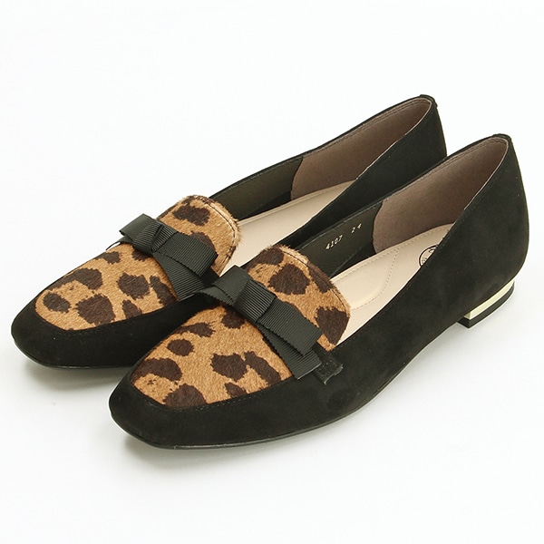 アンリーフ（unReef）/リボンモチーフスクエアトゥスリッポンシューズ