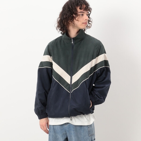 パープル＆イエロー（Purple & Yellow）/【セットアップ対応】ポリエステルピーチ ラインブルゾン