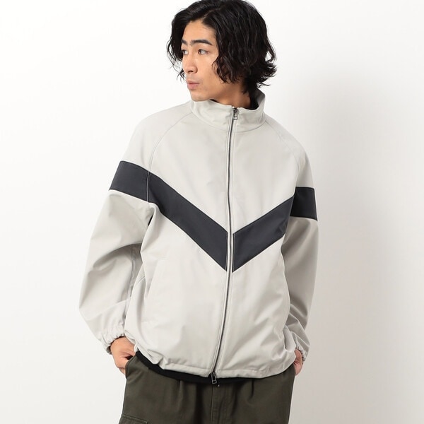 パープル＆イエロー（Purple & Yellow）/フリースボンディングラインブルゾン