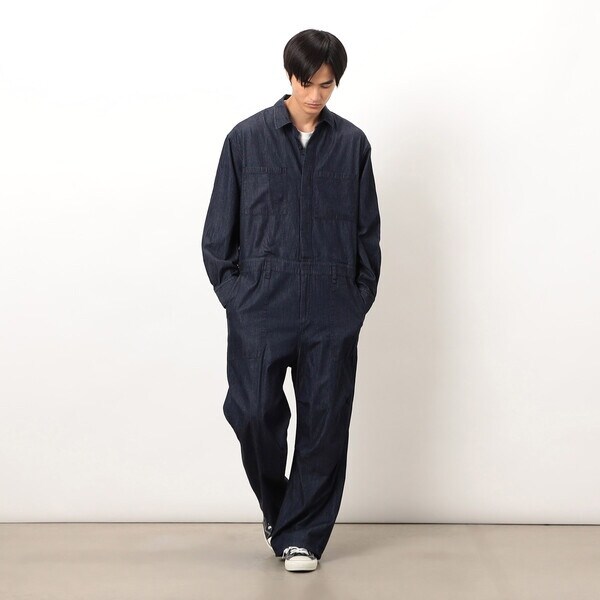 パープル＆イエロー（Purple & Yellow）/ライトオンスデニムツナギ