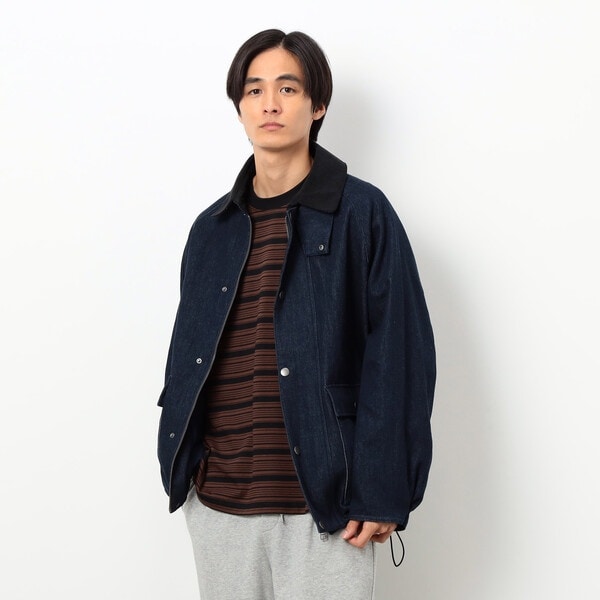 パープル＆イエロー（Purple & Yellow）/衿素材切替ブルゾン