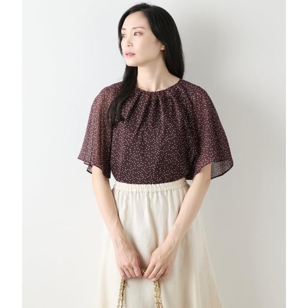 ニューヨーカー（NEWYORKER）/ドット楊柳 フレアスリーブブラウス＆タンクトップ