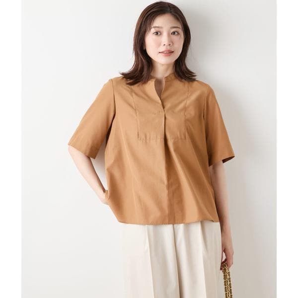 ニューヨーカー（NEWYORKER）/TCライトタンブラー 5分袖ビブフロントスキッパーシャツ