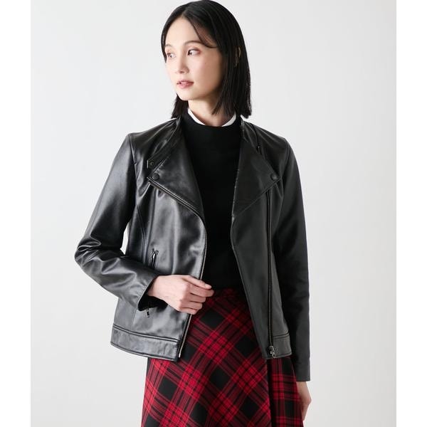 ニューヨーカー（NEWYORKER）/ゴートレザー ダブルブレストライダースジャケット