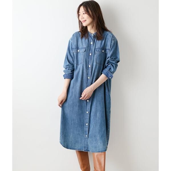 ニューヨーカー（NEWYORKER）/EDWIN 6．5オンス デニムシャツワンピース