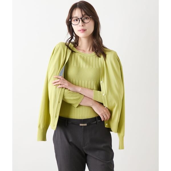 ニューヨーカー（NEWYORKER）/【手洗い可能】レーヨンポリストレッチ Vネックカーディガン